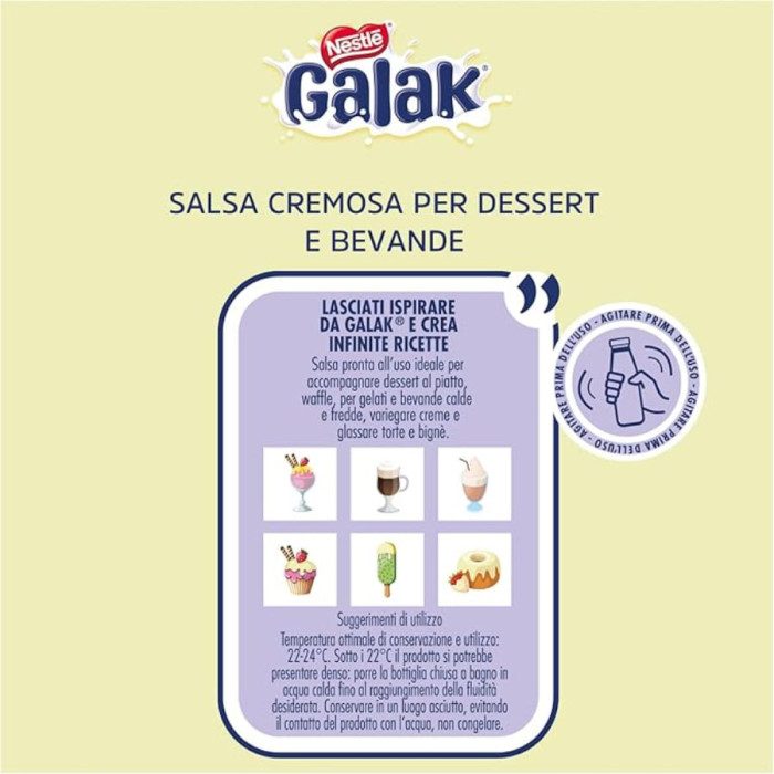 GALAK SALSA TOPPING CREMOSA 1 KG CIOCCOLATO BIANCO | Nestlé | flacone ...