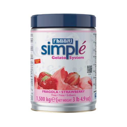 SIMPLE' COMPLETE GELATO BASE STRAWBERRY 1.5 KG - FABBRI | Fabbri | jar ...