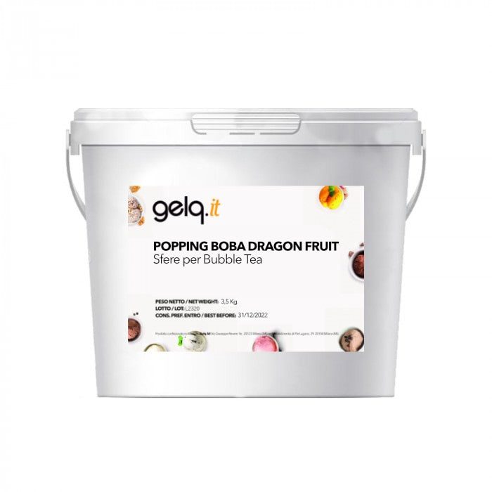POPPING BOBA - DRAGON FRUIT - BUBBLE TEA PEARLS | Gelq Ingredients ...